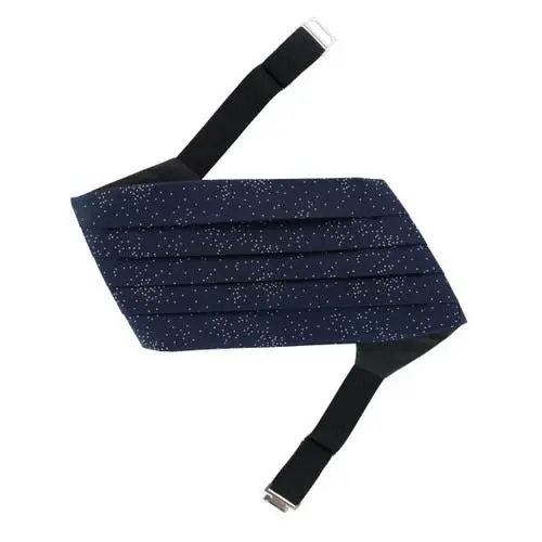 Trafalgar Mystere Metallic Cummerbund - Navy