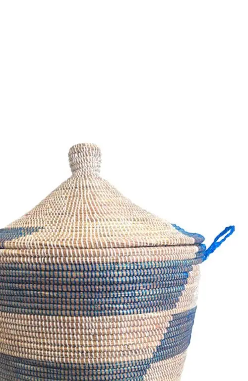 MBARE Dou Lid Storage Basket Stripe Low Storage