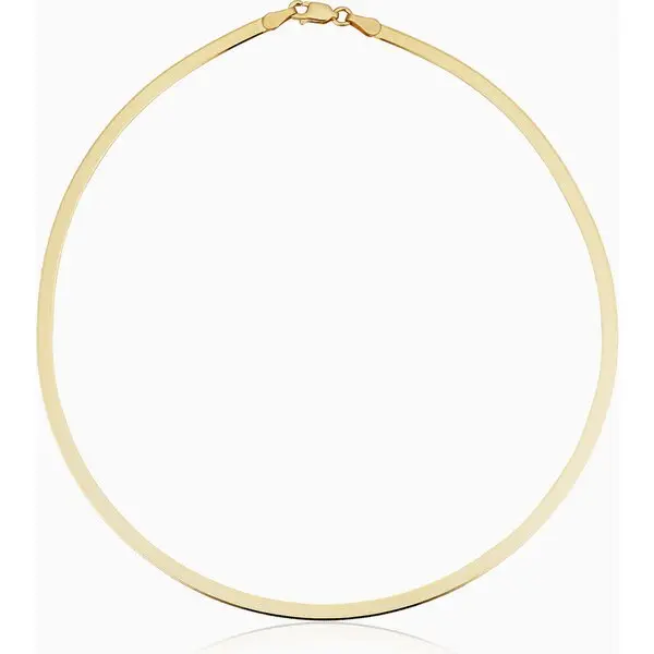 ORADINA 14k Park Avenue Bold Herringbone Choker - Yellow Gold