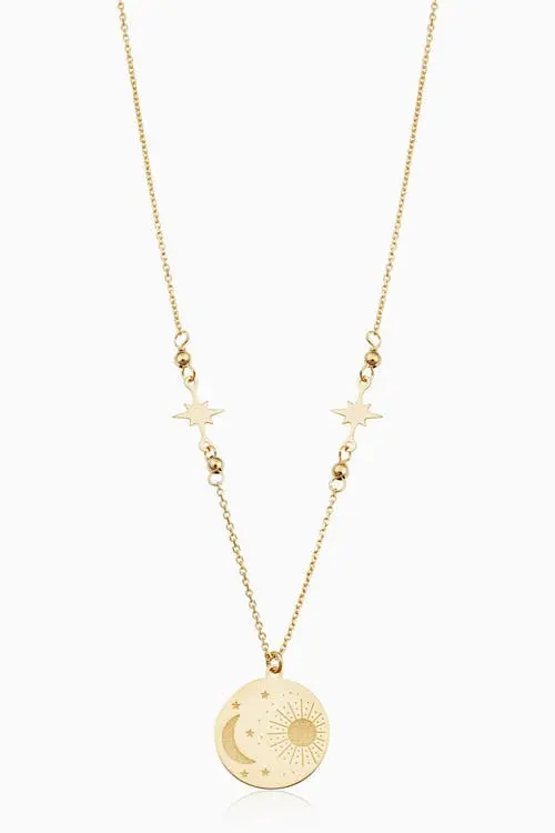 ORADINA 14k Winter Solstice Pendant Necklace - Yellow Gold