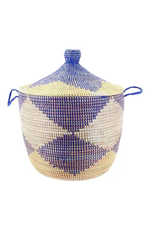 MBARE Dou Lid Storage Basket Chevron Low Storage