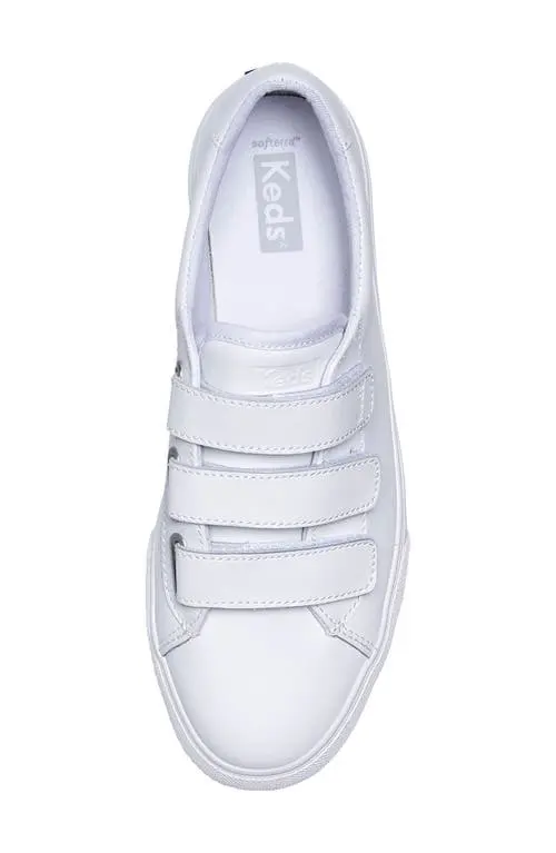 KEDS® Jump Kick Leather Sneaker - White Leathe