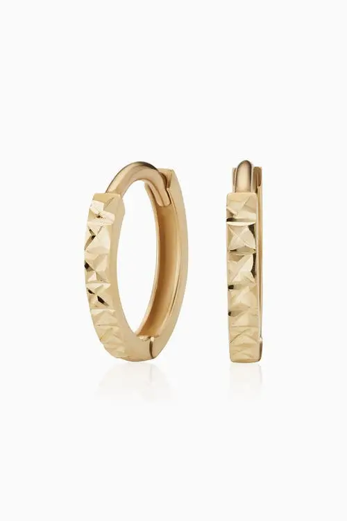 ORADINA 14k Celebration Mini Hoops - Yellow Gold
