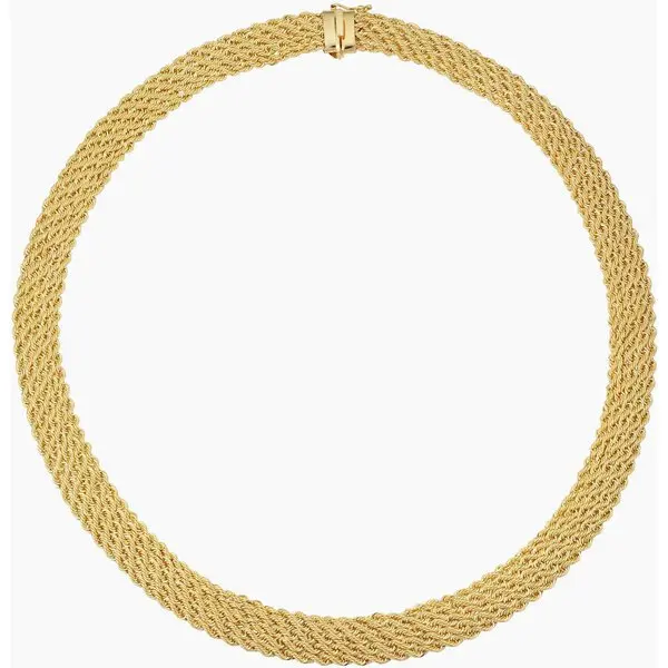 ORADINA 18k Roman Rope Quartet Necklace - Yellow Gold