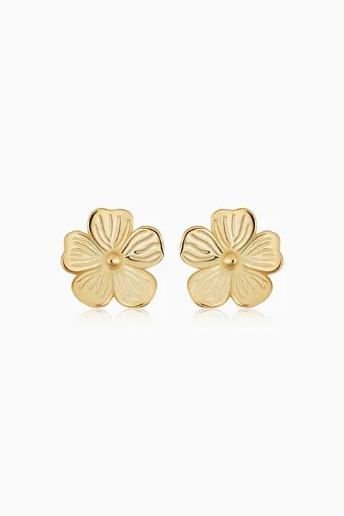ORADINA 14k Fresh Bouquet Stud Earrings - Yellow Gold