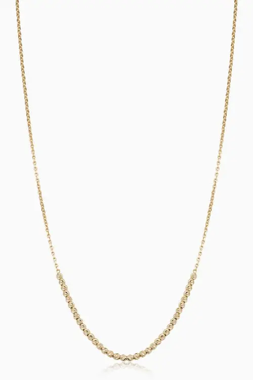 ORADINA 14k Celebration Ball Choker Necklace - Yellow Gold