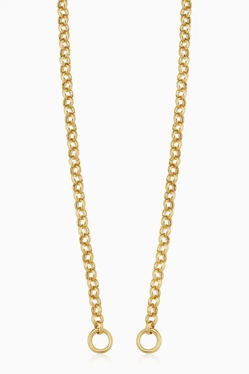 ORADINA 14k Rimini Rolo Split Necklace - Yellow Gold