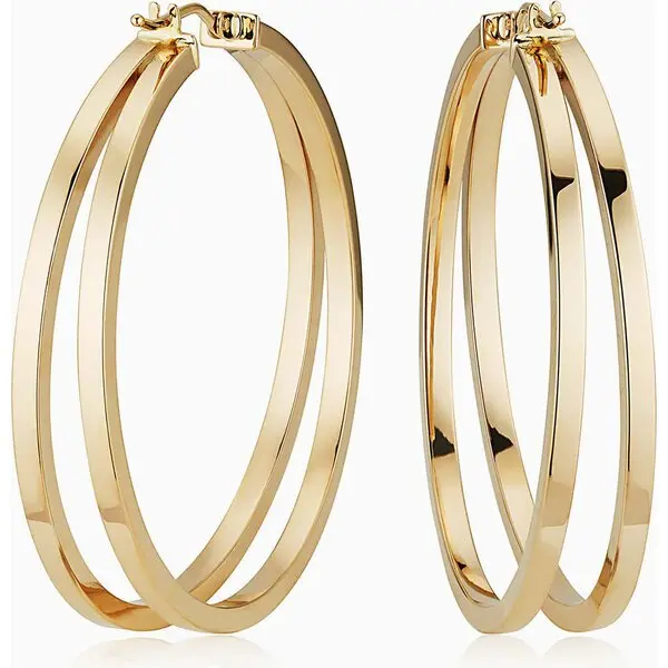 ORADINA 14k Hudson Hoop Earrings - Yellow Gold