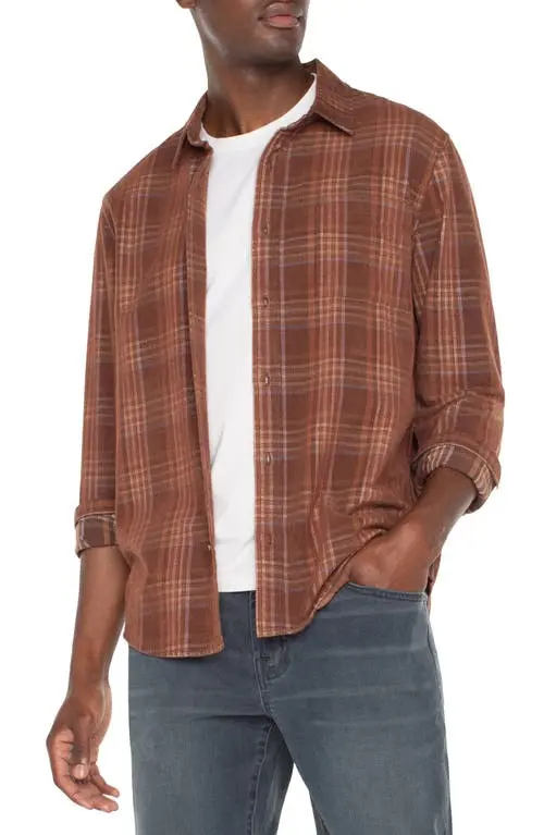 LIVERPOOL Plaid Corduroy Button-up Shirt