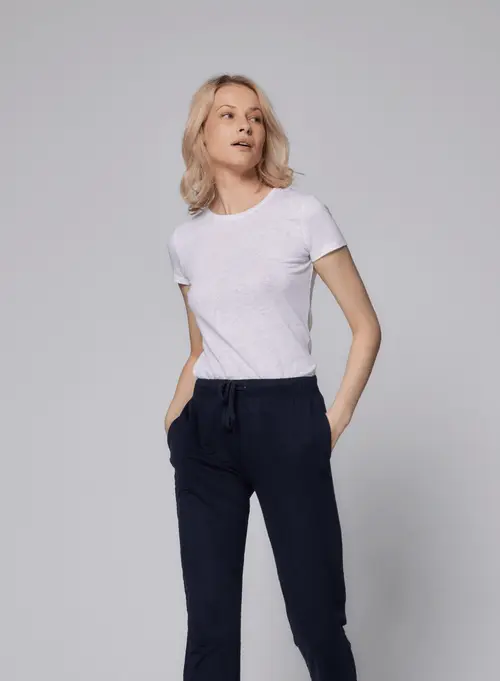 Majestic Filatures Stretch Linen Crewneck T-shirt - Blanc