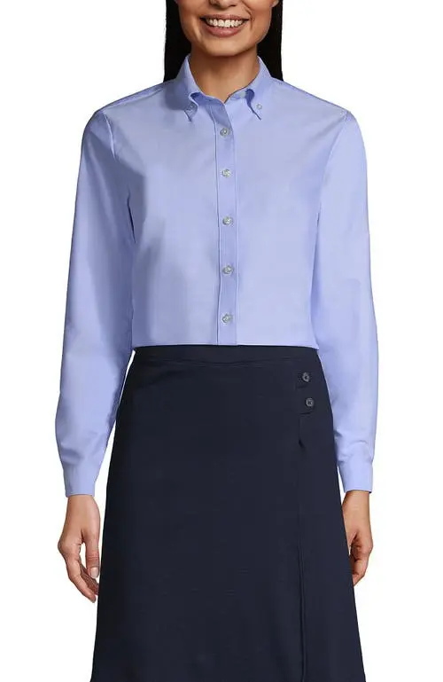 LANDS' END Oxford Dress Shirt - Blue