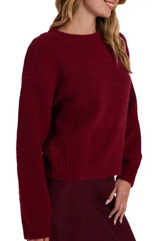 Bella Dahl Drop Shoulder Sweater - Deep Plum