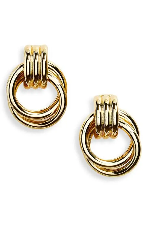 Baublebar Interlocking Hoop Drop Earrings - Gold