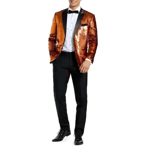 Opposuits Sapphire Sequin Two-piece Tuxedo & Bow Tie - Gold