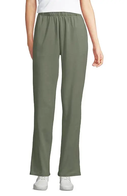 LANDS' END Sport Knit High Rise Pants - Sage