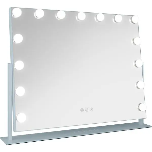 ZADRO Large Horizontal Hollywood Makeup Mirror With Lights - French Blue