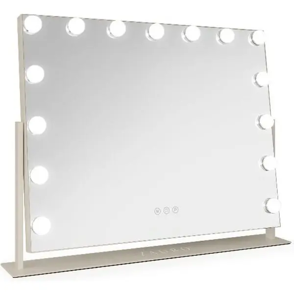 ZADRO Large Horizontal Hollywood Makeup Mirror With Lights - Neutral