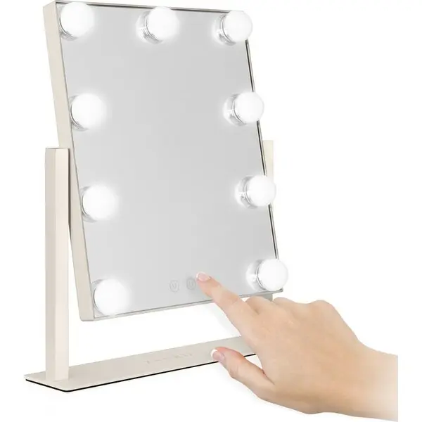 ZADRO Small Vertical Hollywood Makeup Mirror With Lights - Neutral