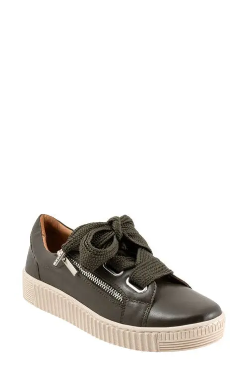 Eos Jovi Leather Sneakers - Dark Olive