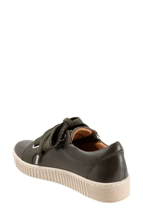 Eos Jovi Leather Sneakers - Dark Olive