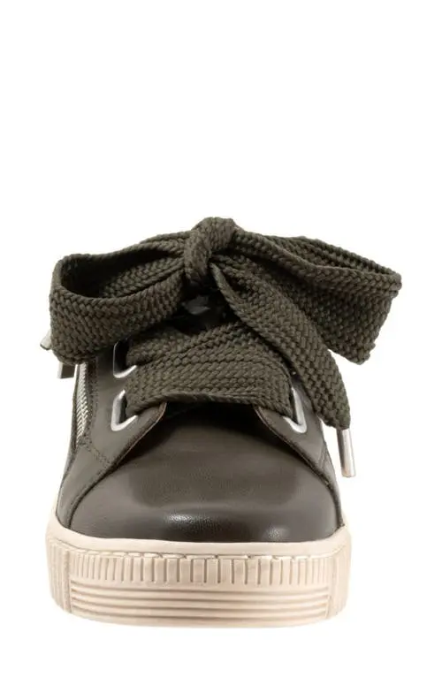 Eos Jovi Leather Sneakers - Dark Olive