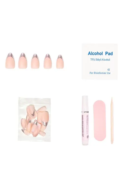 GLAMNETIC Short Almond Press-on Nails Set - Mirror Mirror