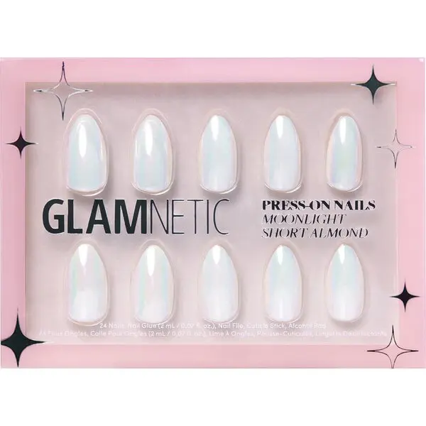 GLAMNETIC Short Almond Press-on Nails Set - Moonlight