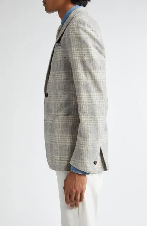 Eleventy Plaid Wool & Cashmere Donegal Tweed Sport Coat