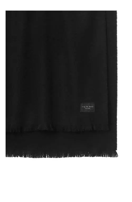 Rag & Bone Joni Wool Scarf - Black