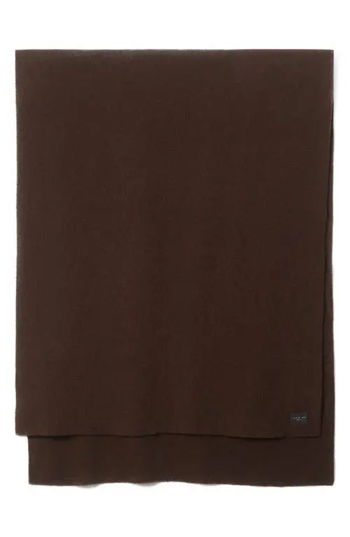 Rag & Bone Joni Wool Scarf - Dark Espresso