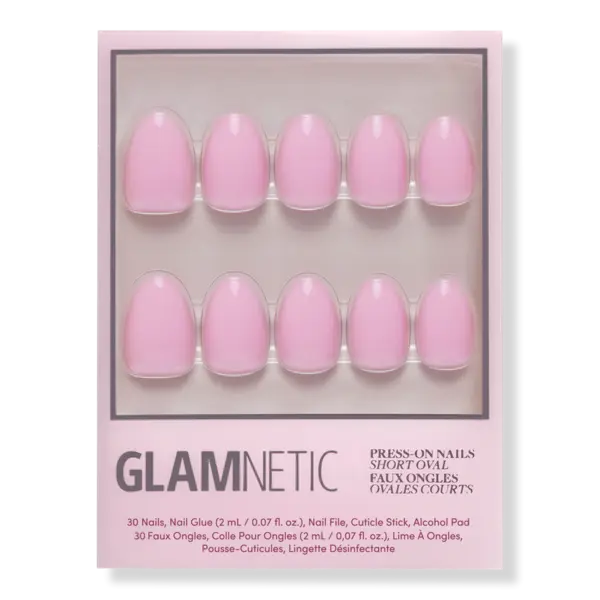 GLAMNETIC Think Pink Press-on Nails - One-color