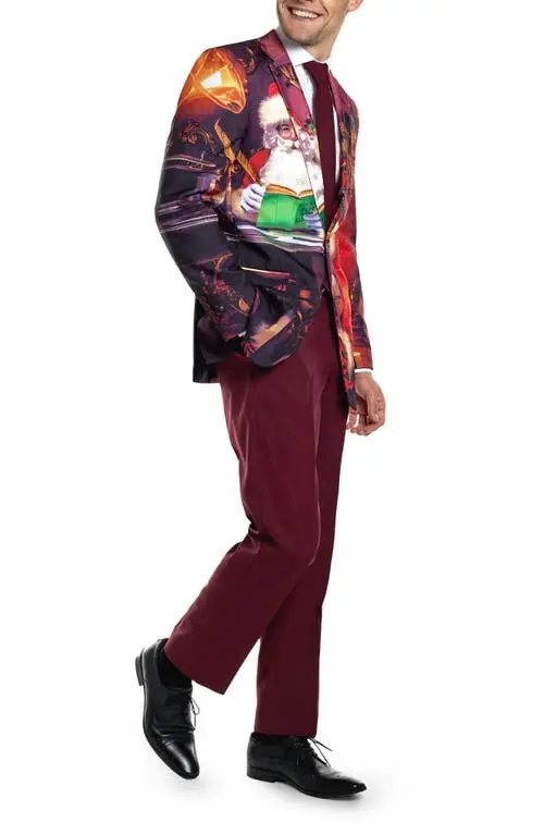 Opposuits Classic Cause Vintage Advertisement Print Two-piece Suit & Tie - Red
