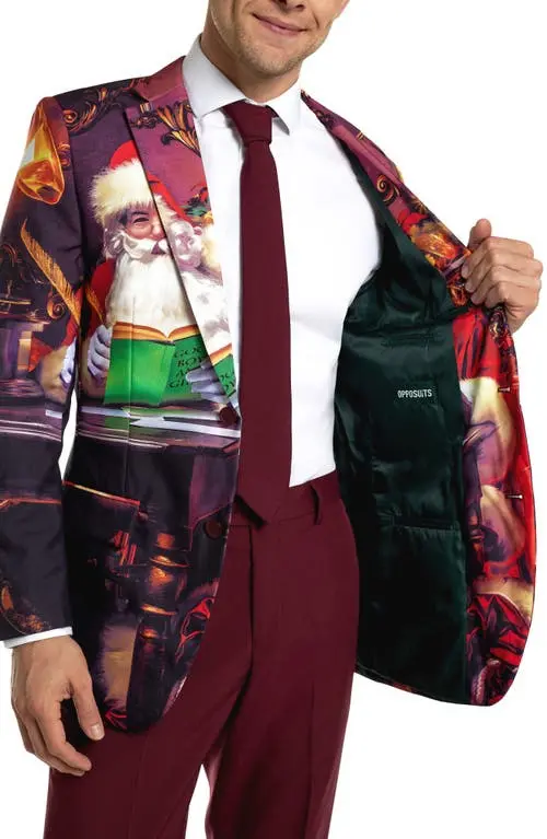 Opposuits Classic Cause Vintage Advertisement Print Two-piece Suit & Tie - Red