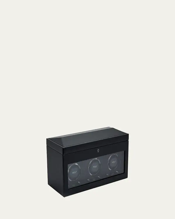 Wolf British Racing Triple Watch Winder With Storage