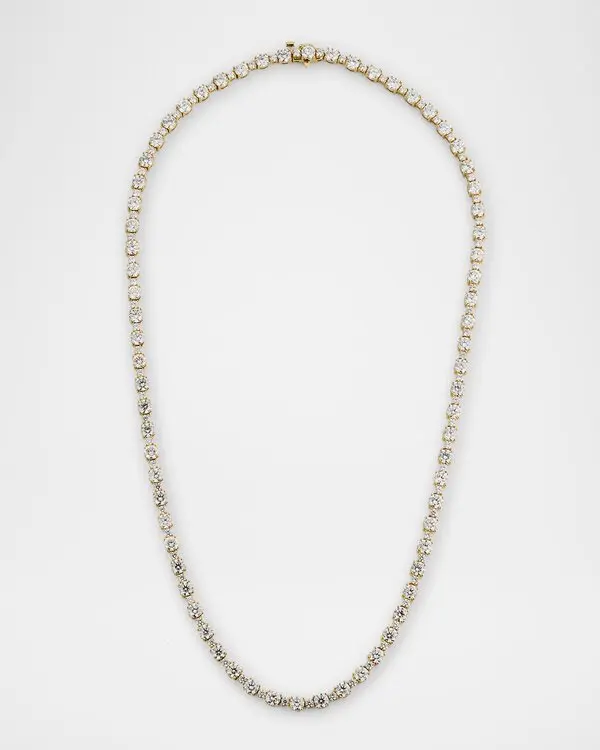 Neiman Marcus 18k Diamond Tennis Necklace - Yellow Gold