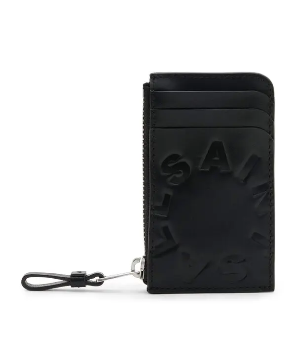 ALLSAINTS Leather Tierra Isamu Card Holder - Black