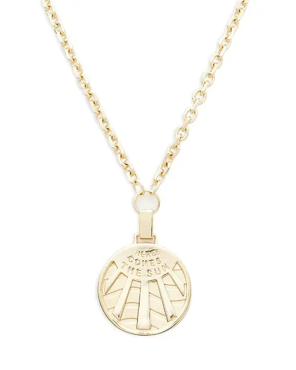 Jennifer Zeuner Jewelry Marisol Sun Ray Disc Pendant Necklace - Gold
