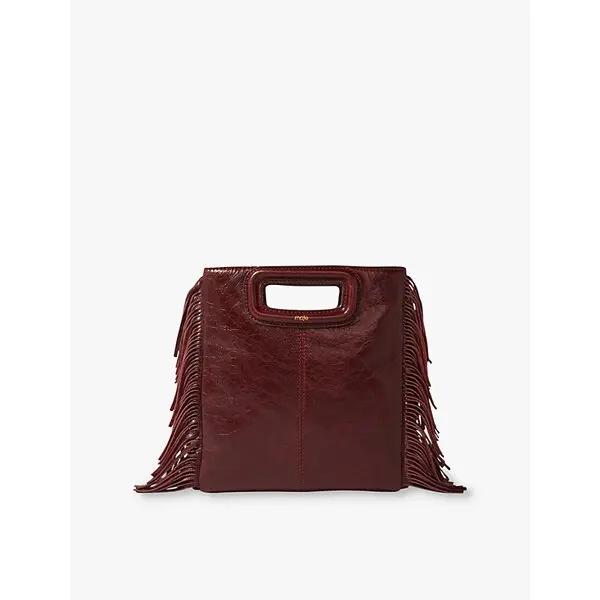 Maje M Vintage-leather Shoulder Bag - Rouges