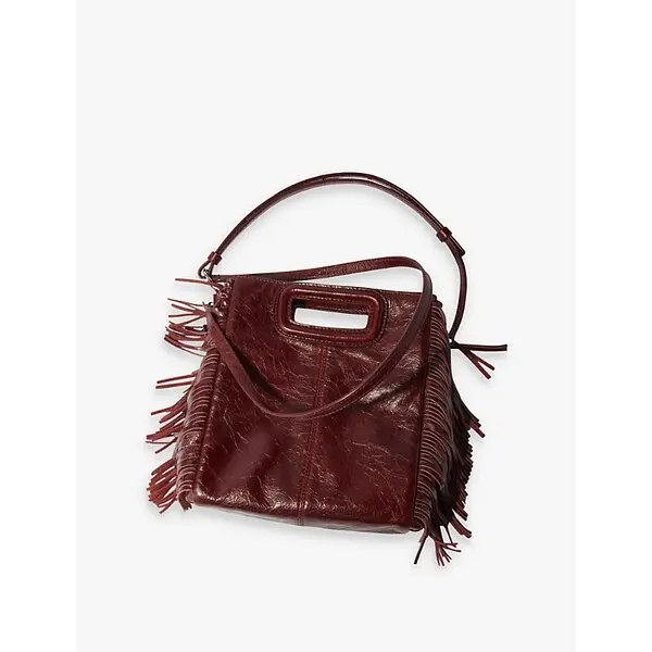 Maje M Vintage-leather Shoulder Bag - Rouges
