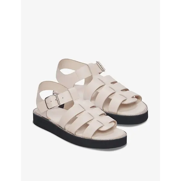 THE WHITE COMPANY Multi-strap Flatform Leather Sandals Eur 40.5 / Uk