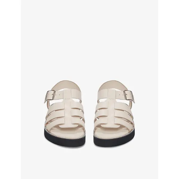THE WHITE COMPANY Multi-strap Flatform Leather Sandals Eur 40.5 / Uk