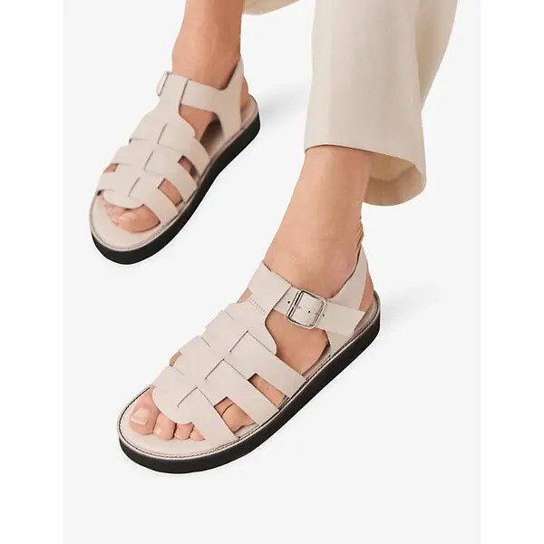 THE WHITE COMPANY Multi-strap Flatform Leather Sandals Eur 40.5 / Uk