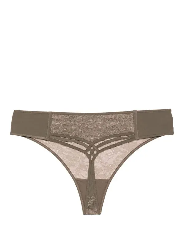 Marlies Dekkers Dame De Paris Lace Thong - Brown