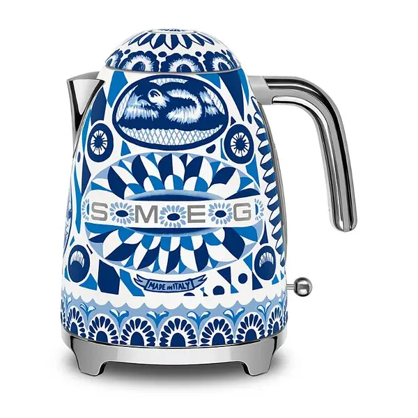 SMEG 50's Retro Style Aesthetic Blu Mediterraneo Kettle - Blue