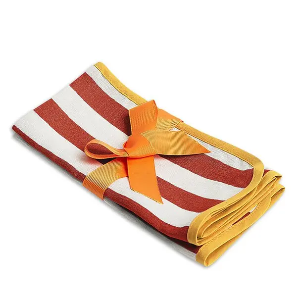 La DoubleJ Riviera Large Linen Napkins, Set Of 2 - Mattone