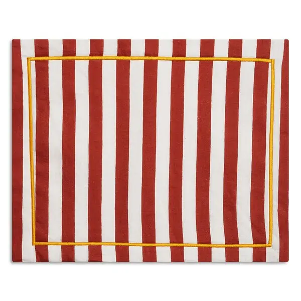 La DoubleJ Riviera Linen Placemats, Set Of 2 - Mattone