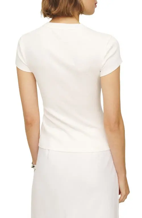 REFORMATION Raelynn Organic Cotton Knit Top - Bleach