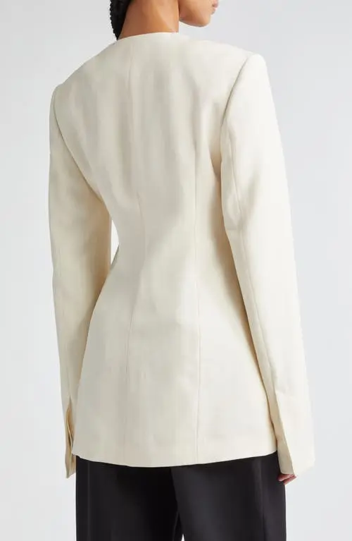 TOTEME Collarless Blazer - Ecru