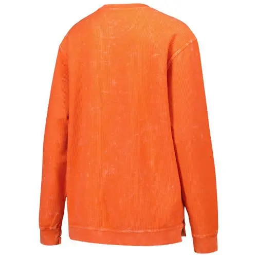 G-III 4HER BY CARL BANKS Miami Dolphins Washed Corduroy Pullover Sweatshirt