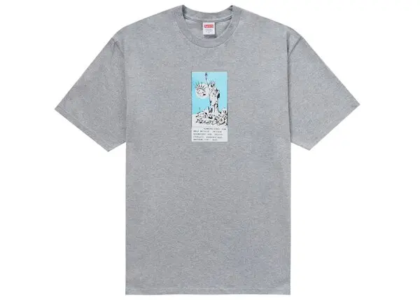 Supreme Liberty Tee Shirt - Heather Grey